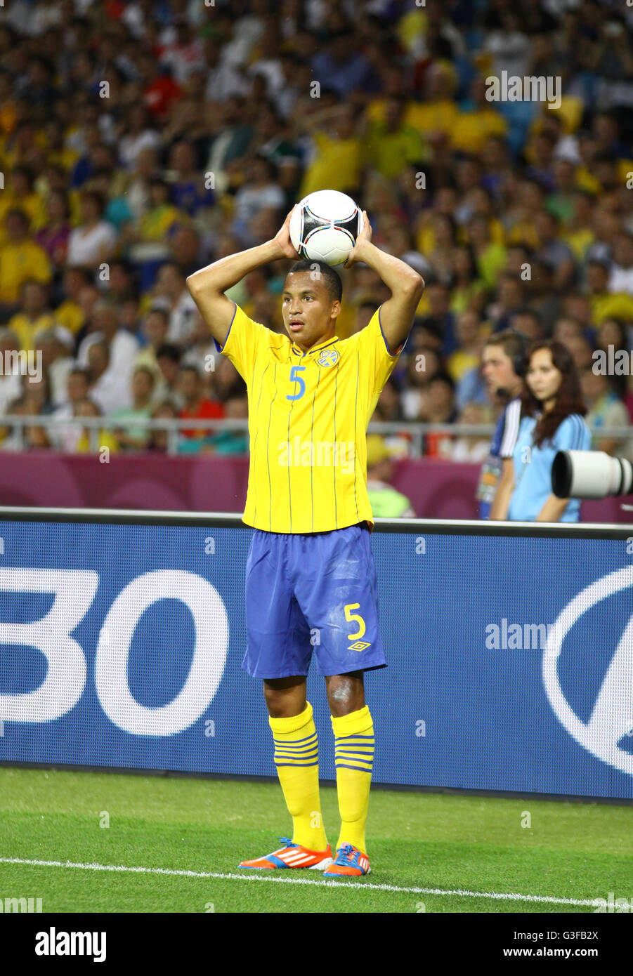 UEFA EURO 2012 game: Sweden vs France at Olympic stadium in Kyiv ...