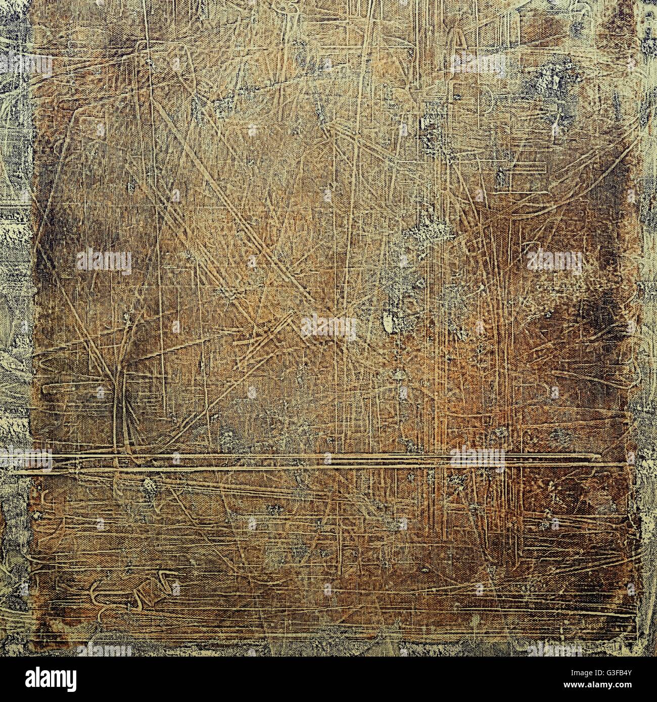 Old school frame or background with grungy textured elements and ...