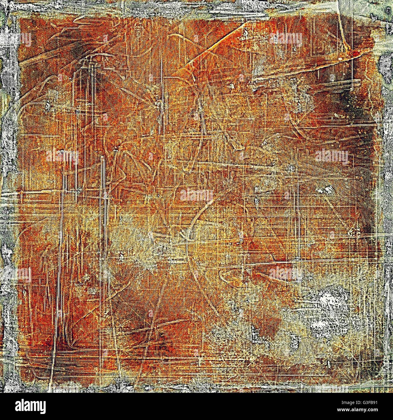 Retro style abstract background, aged graphic texture with different ...