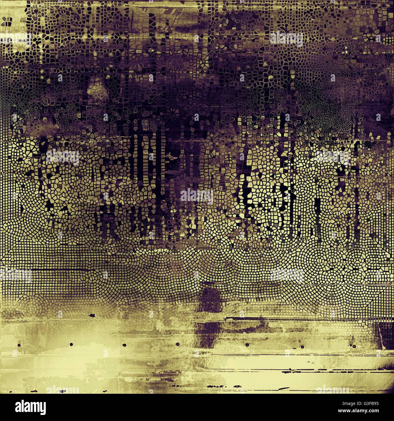 Old school frame or background with grungy textured elements and ...