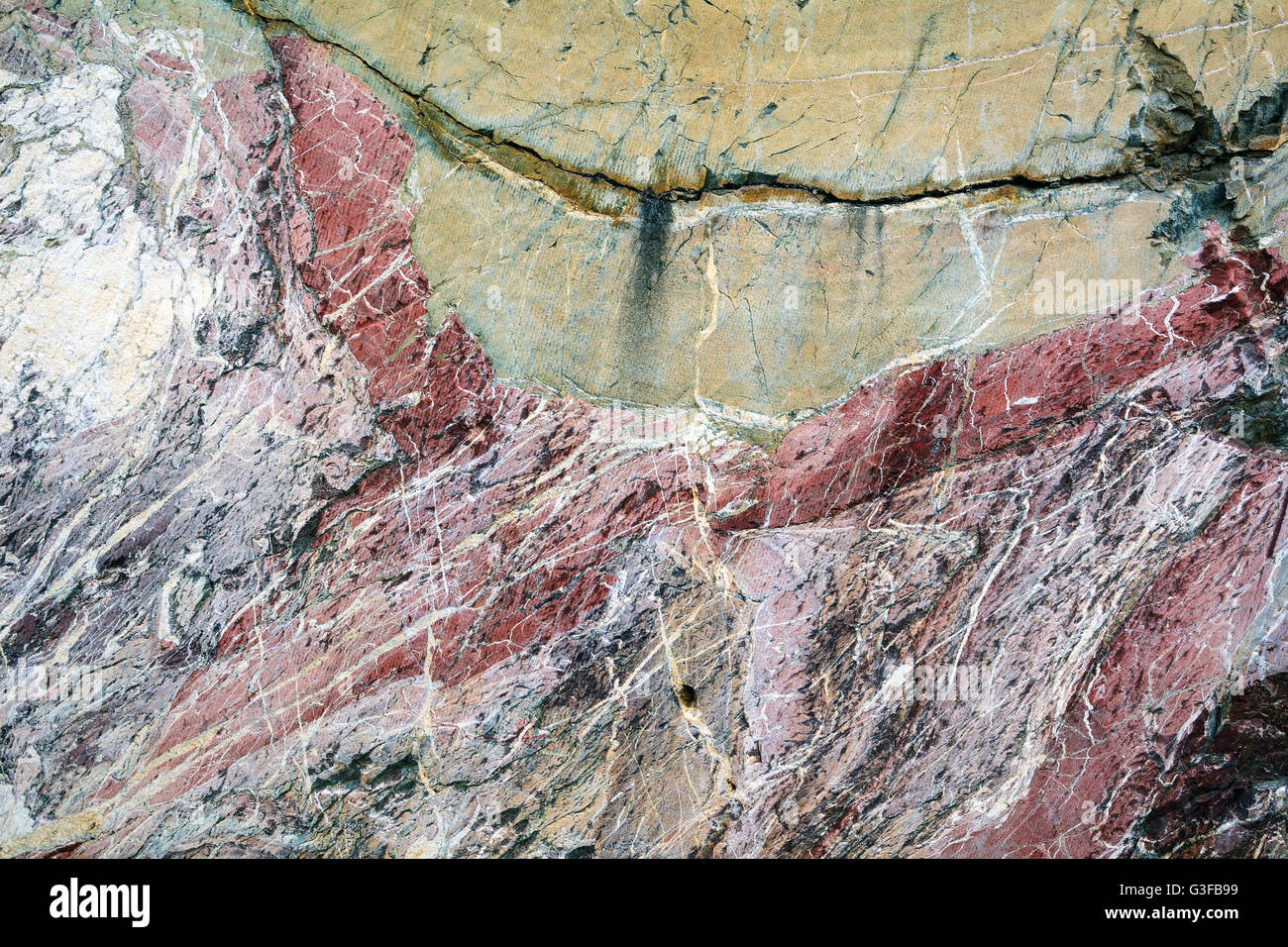 The texture of the stone in the development of the old marble quarry ...