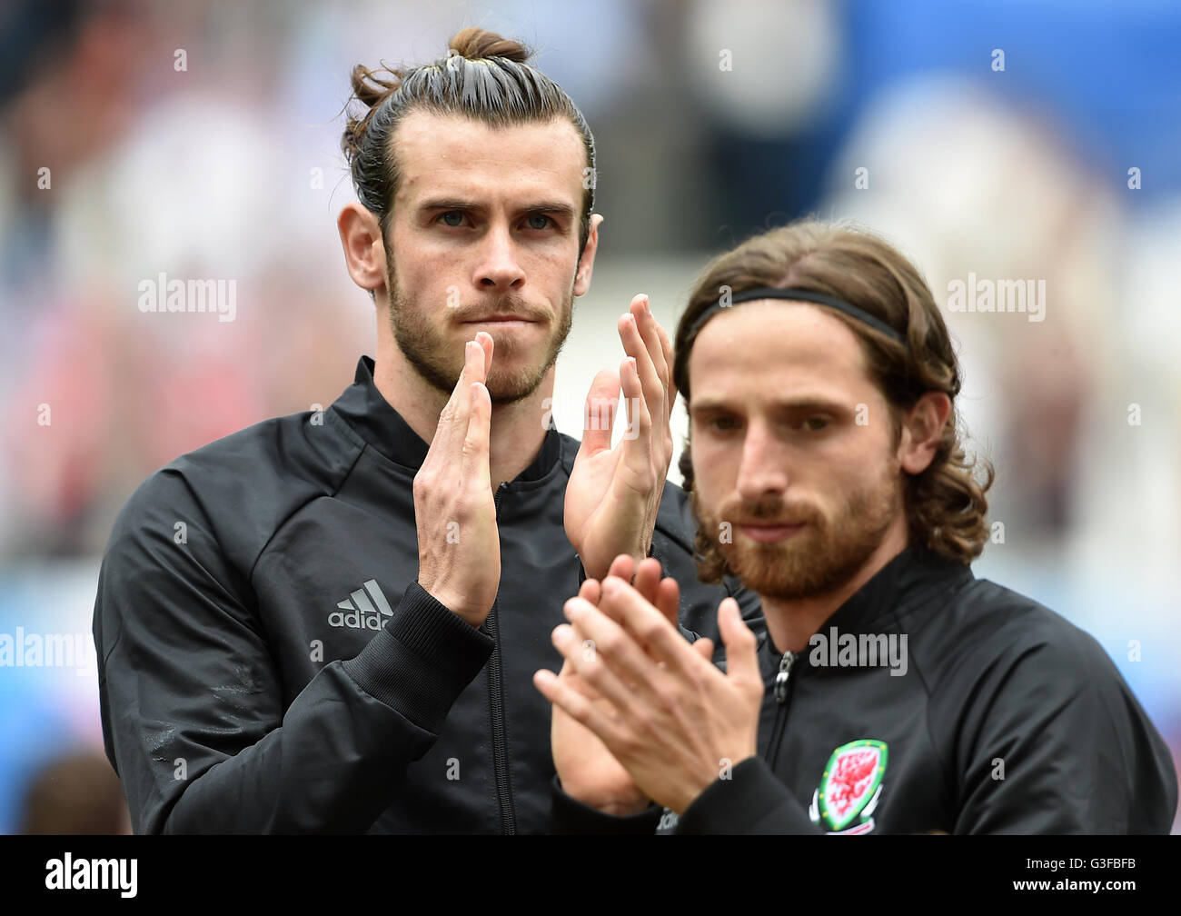 Wales Gareth Bale (left) and Joe Allen during the UEFA Euro 2016, Group ...