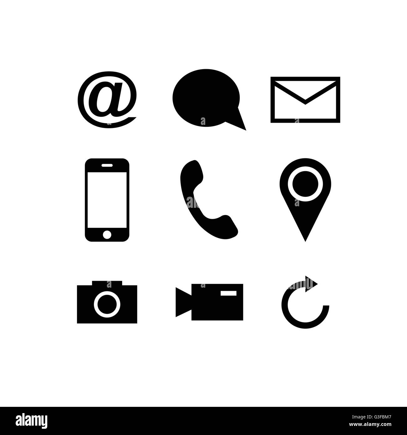 Set of modern gadget icons in white background Stock Vector Image & Art ...
