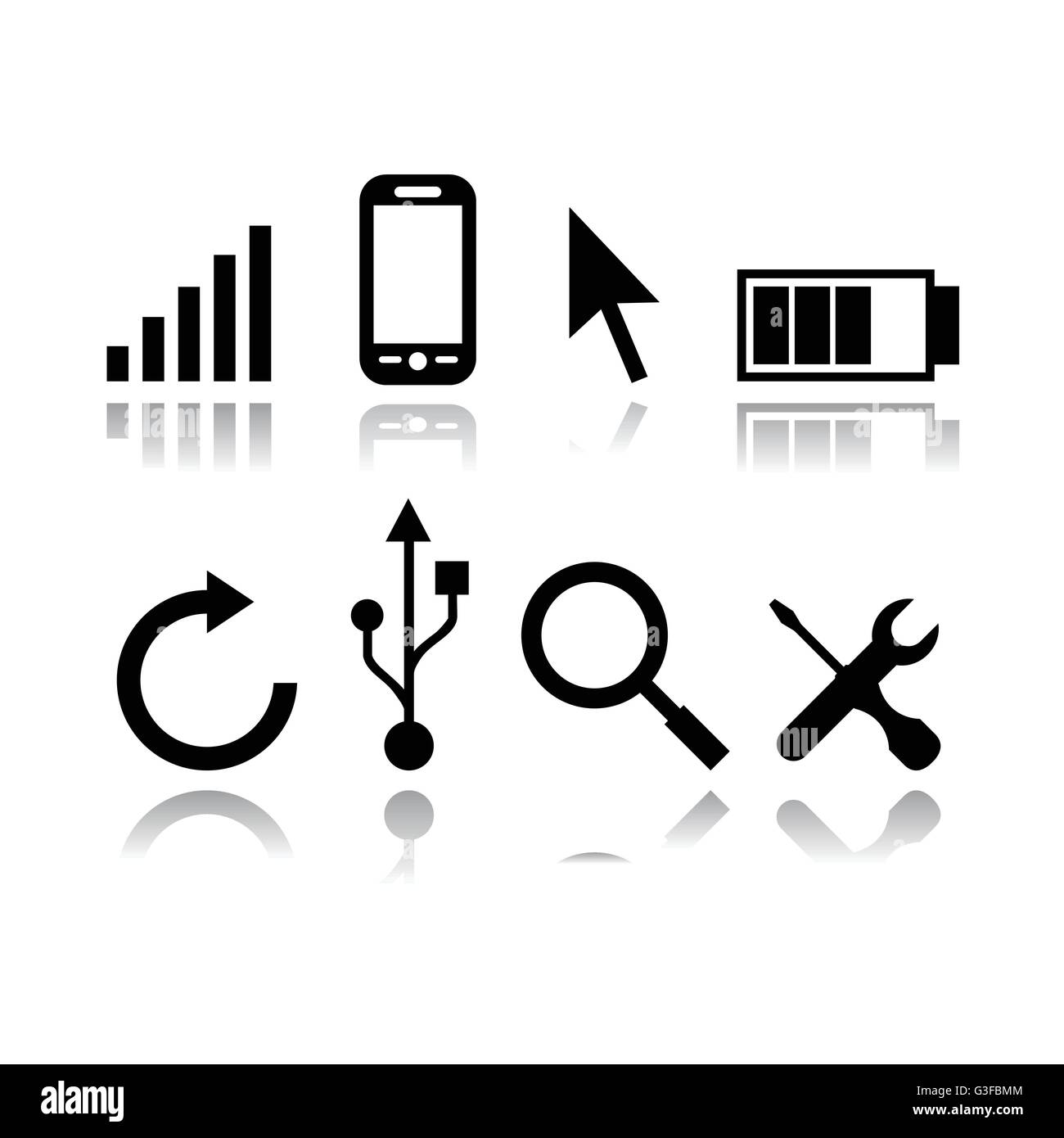 Set of modern gadget icons in white background Stock Vector Image & Art ...