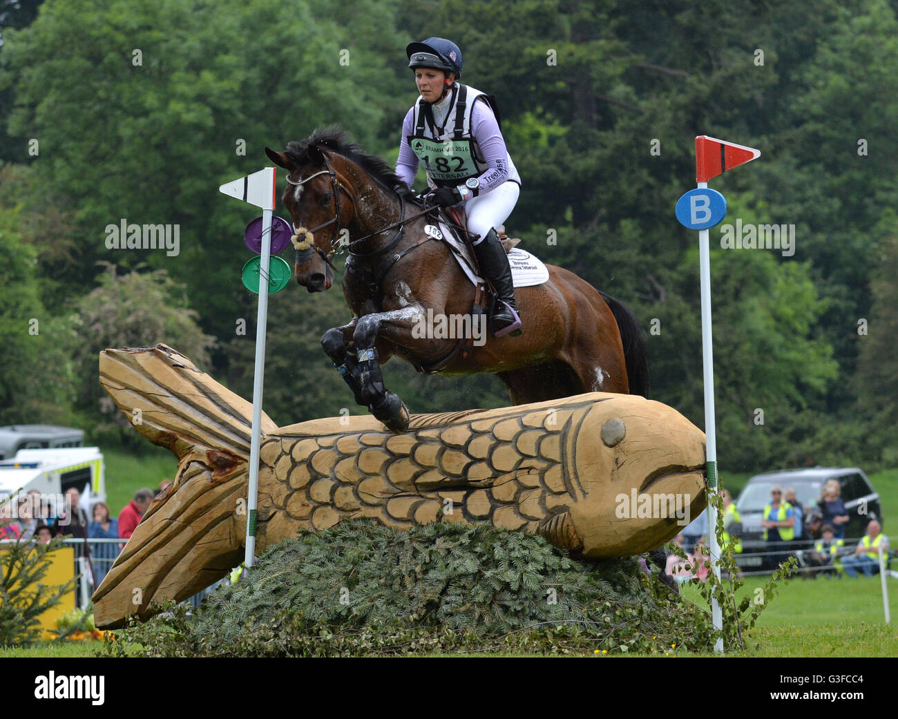 Gemma Tattersall riding Chico Bella P in action in the British ...