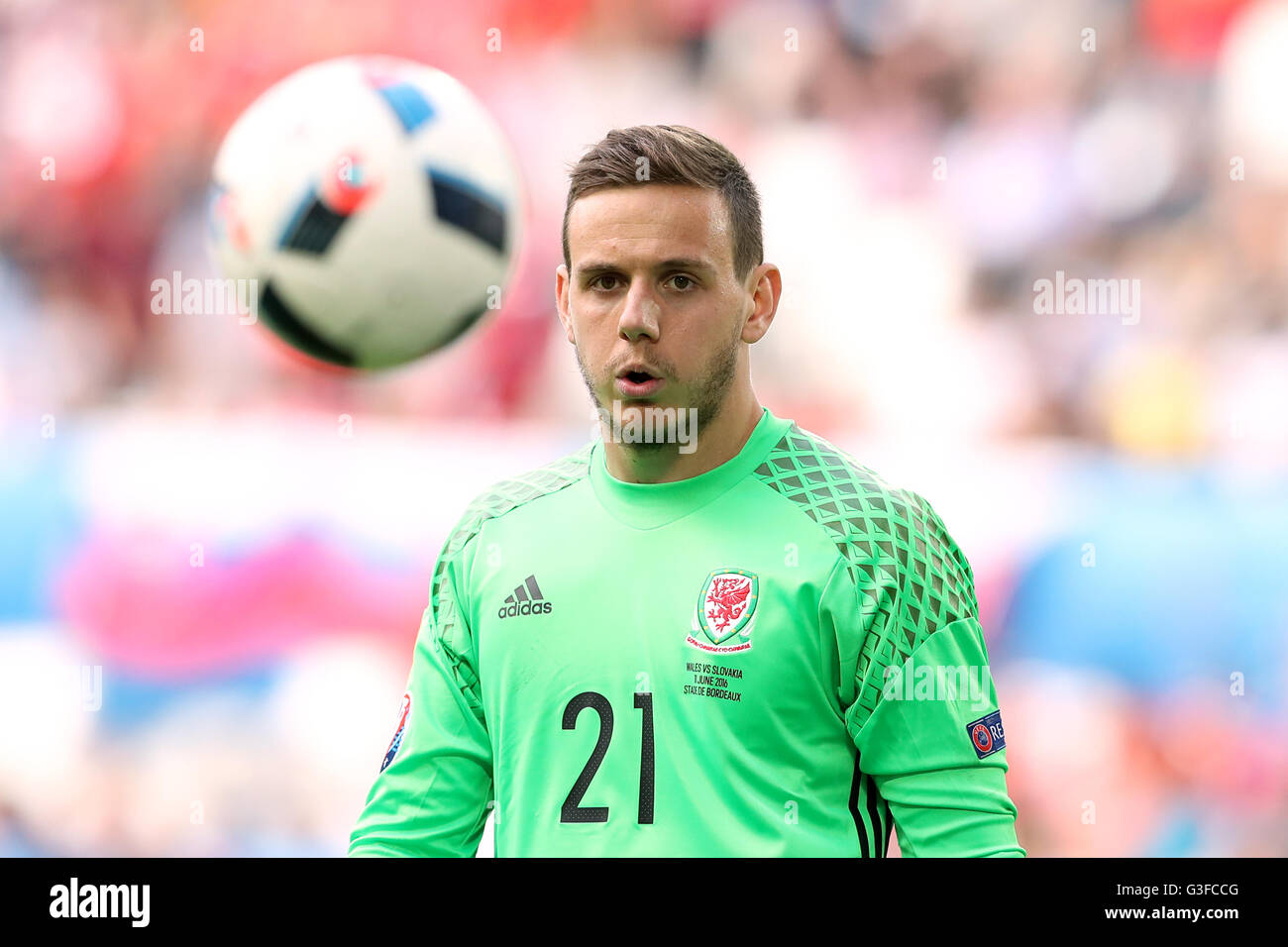 Wales goalkeeper Danny Ward during the UEFA Euro 2016, Group B match at ...