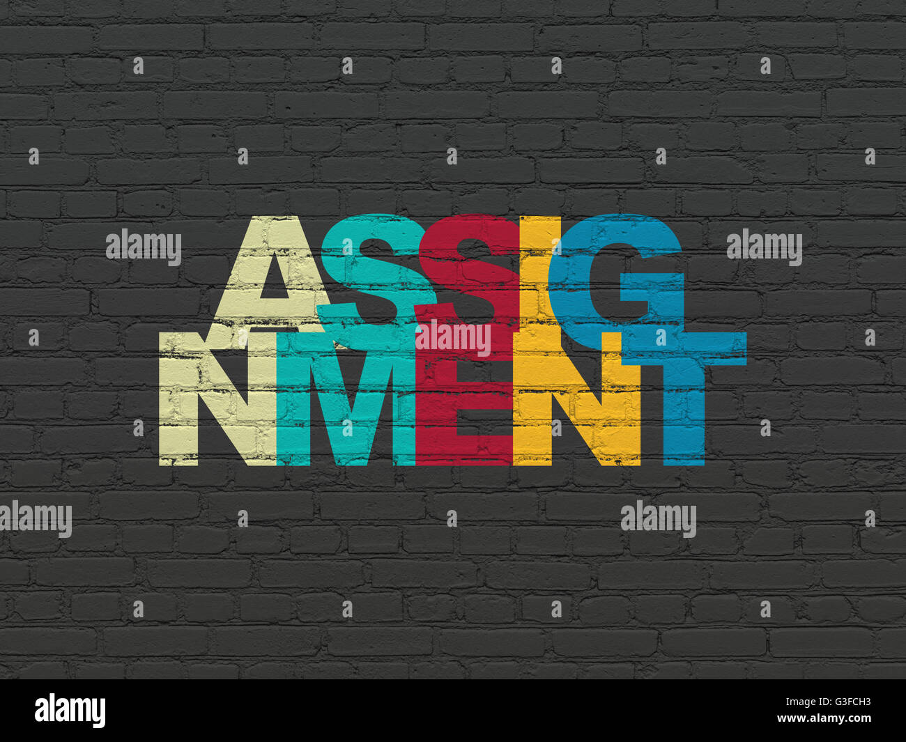 Law concept: Assignment on wall background Stock Photo - Alamy
