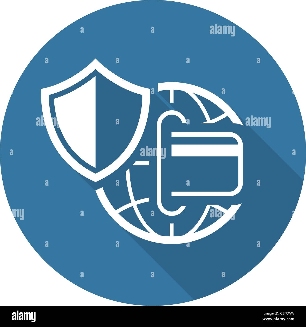 Global Safety Payment Icon. Flat Design Stock Vector Image & Art - Alamy