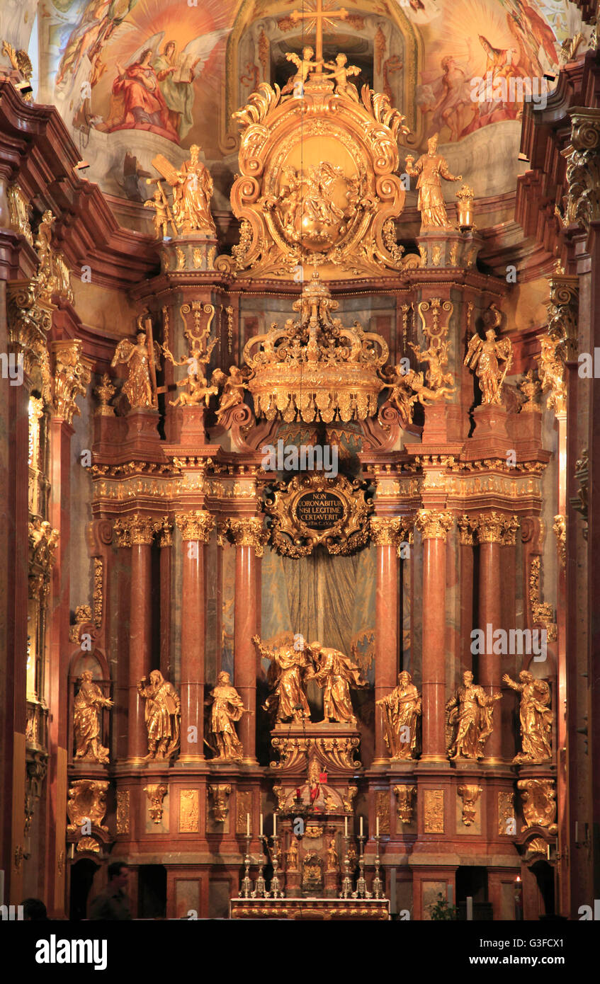 Austria, Lower Austria, Melk, Abbey, Church, interior Stock Photo - Alamy