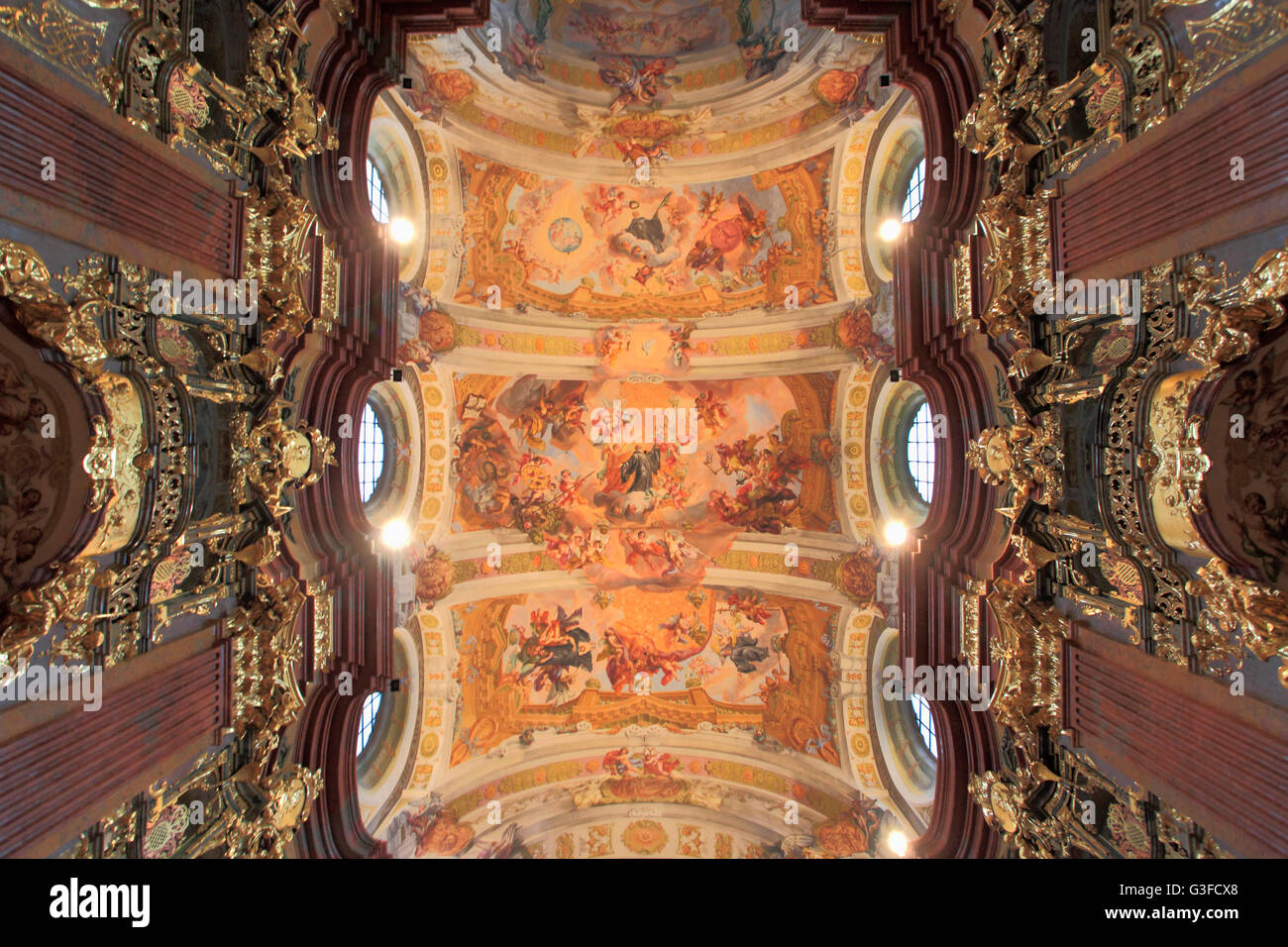 Austria, Lower Austria, Melk, Abbey, Church, interior Stock Photo - Alamy