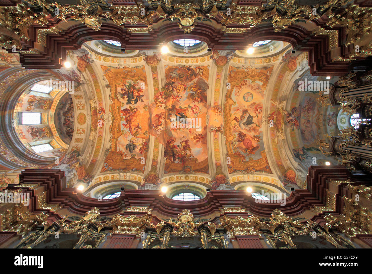 Austria, Lower Austria, Melk, Abbey, Church, interior Stock Photo - Alamy