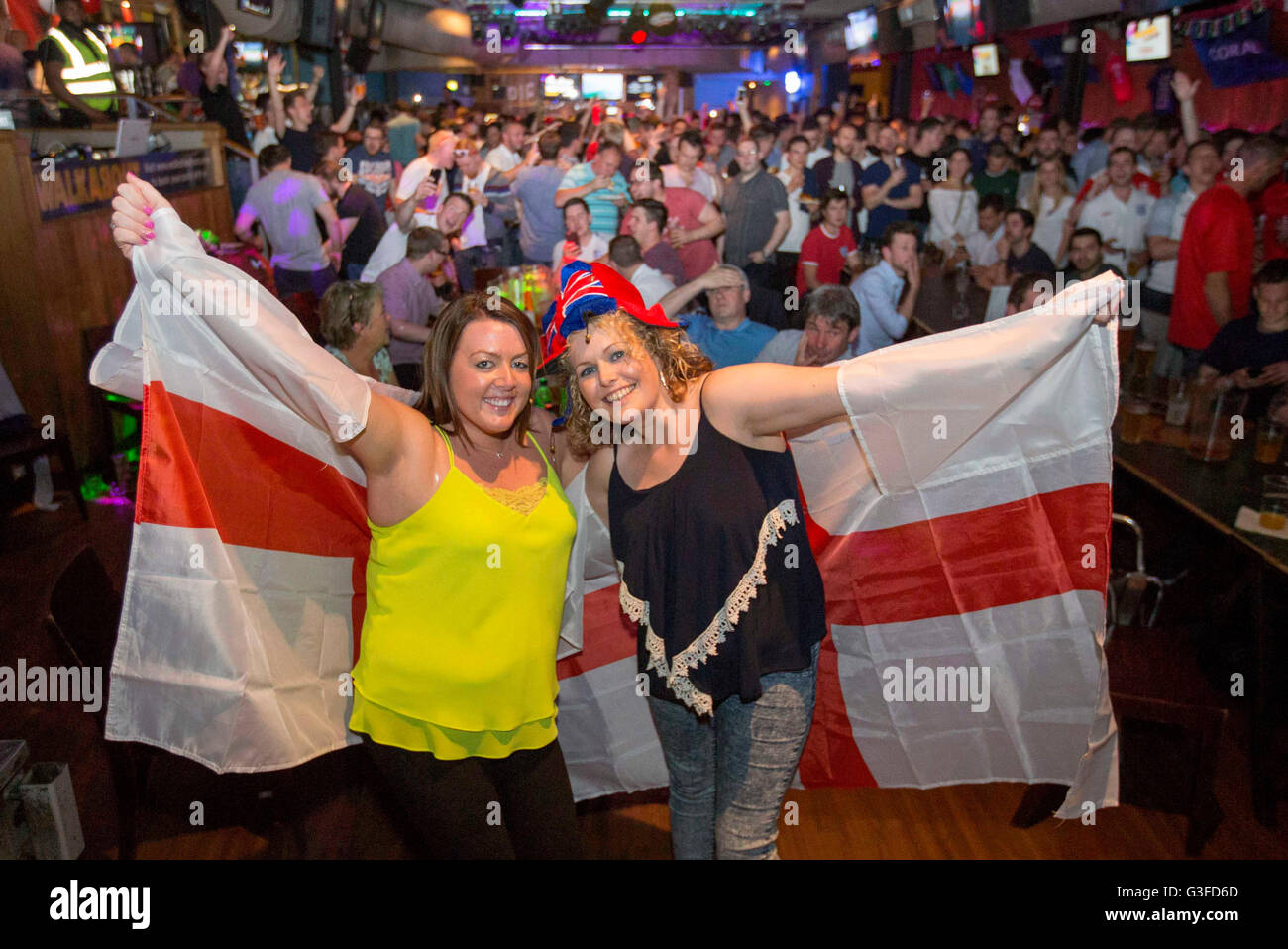England fans in the Walkabout Pub in central London, during the England ...