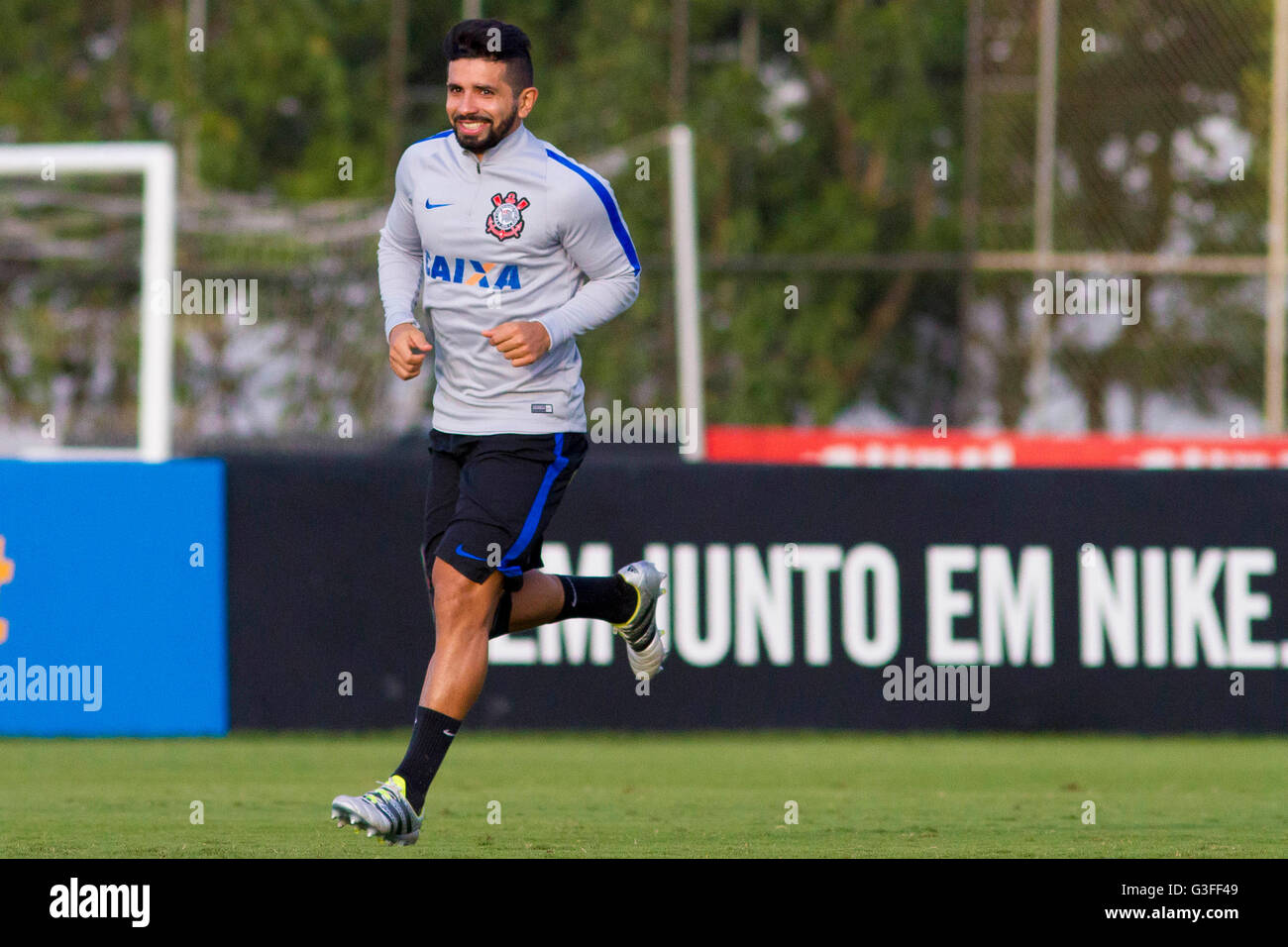 SAO PAULO, Brazil - 10/06/2016: TRAINING CORINTHIANS - William during ...