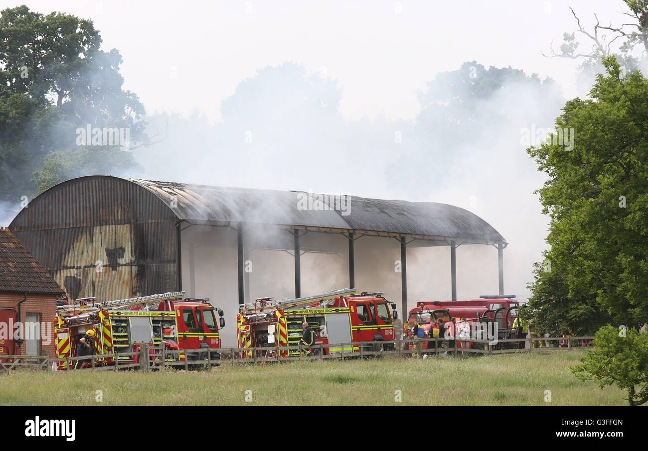 Farnham, Surrey, UK. 10th June, 2016. Fire crews from stations across ...