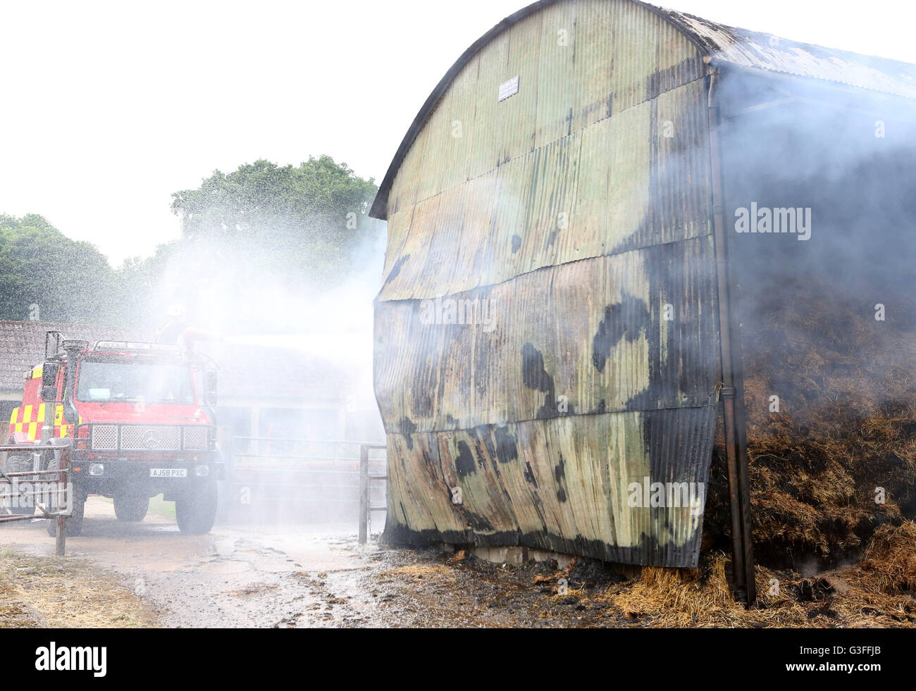 Farnham, Surrey, UK. 10th June, 2016. Fire crews from stations across ...