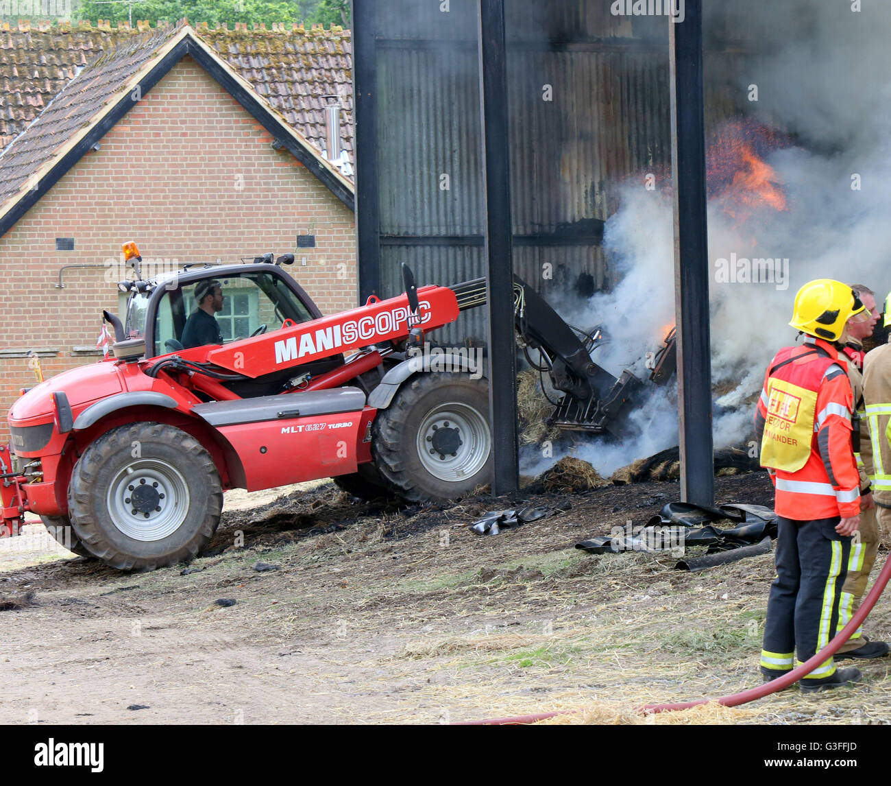 Farnham, Surrey, UK. 10th June, 2016. Fire crews from stations across ...