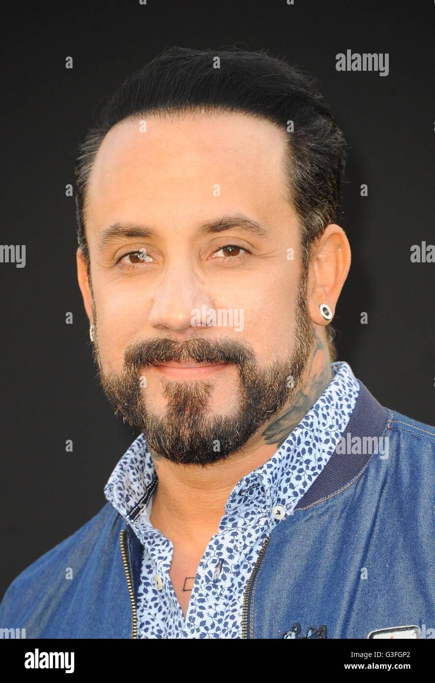Los Angeles, CA, USA. 10th June, 2016. A. J. McLean at arrivals for ...