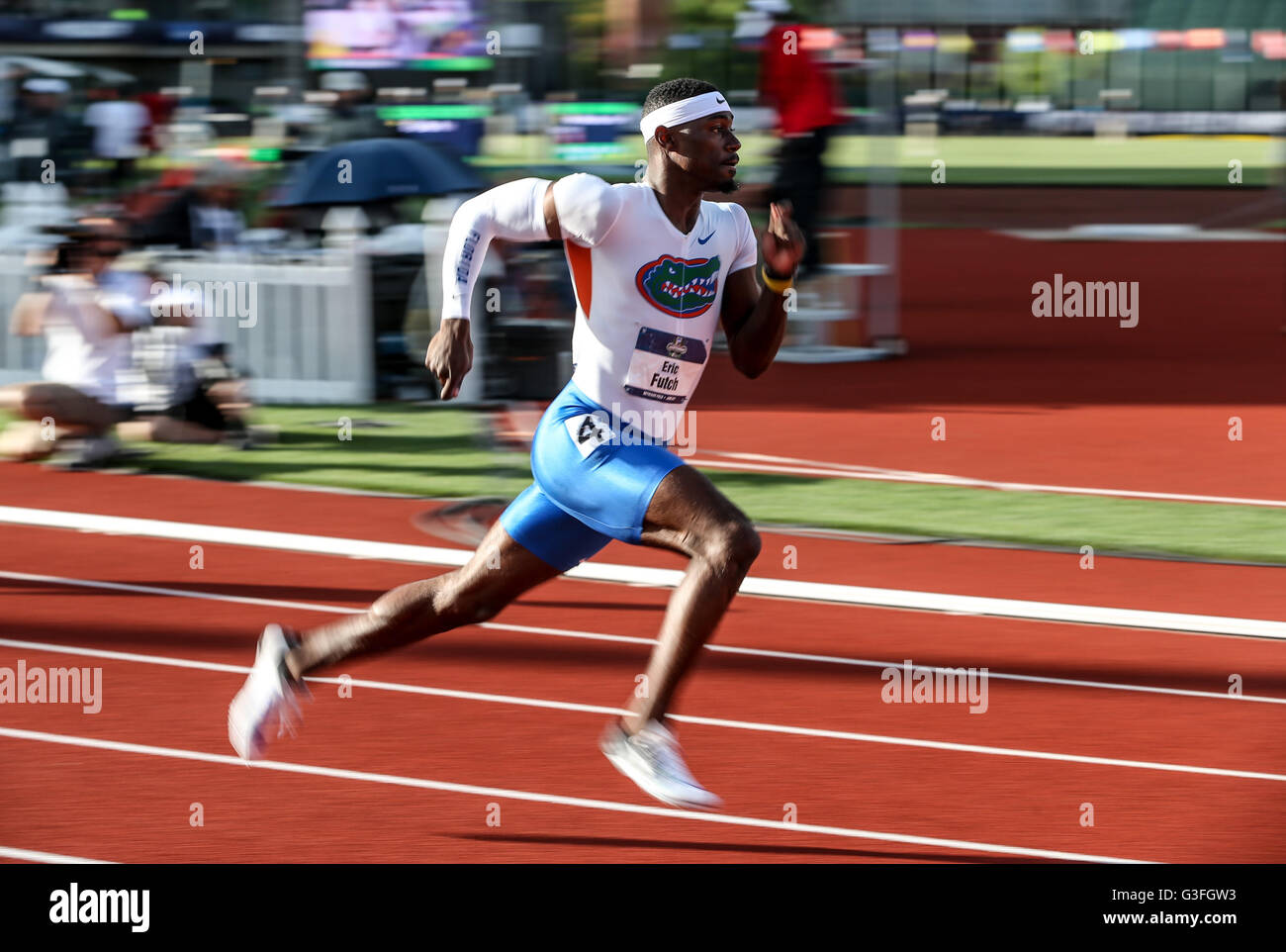 June 10, 2016 - ERIC FUTCH of Florida runs in the men's 400m hurdles at ...