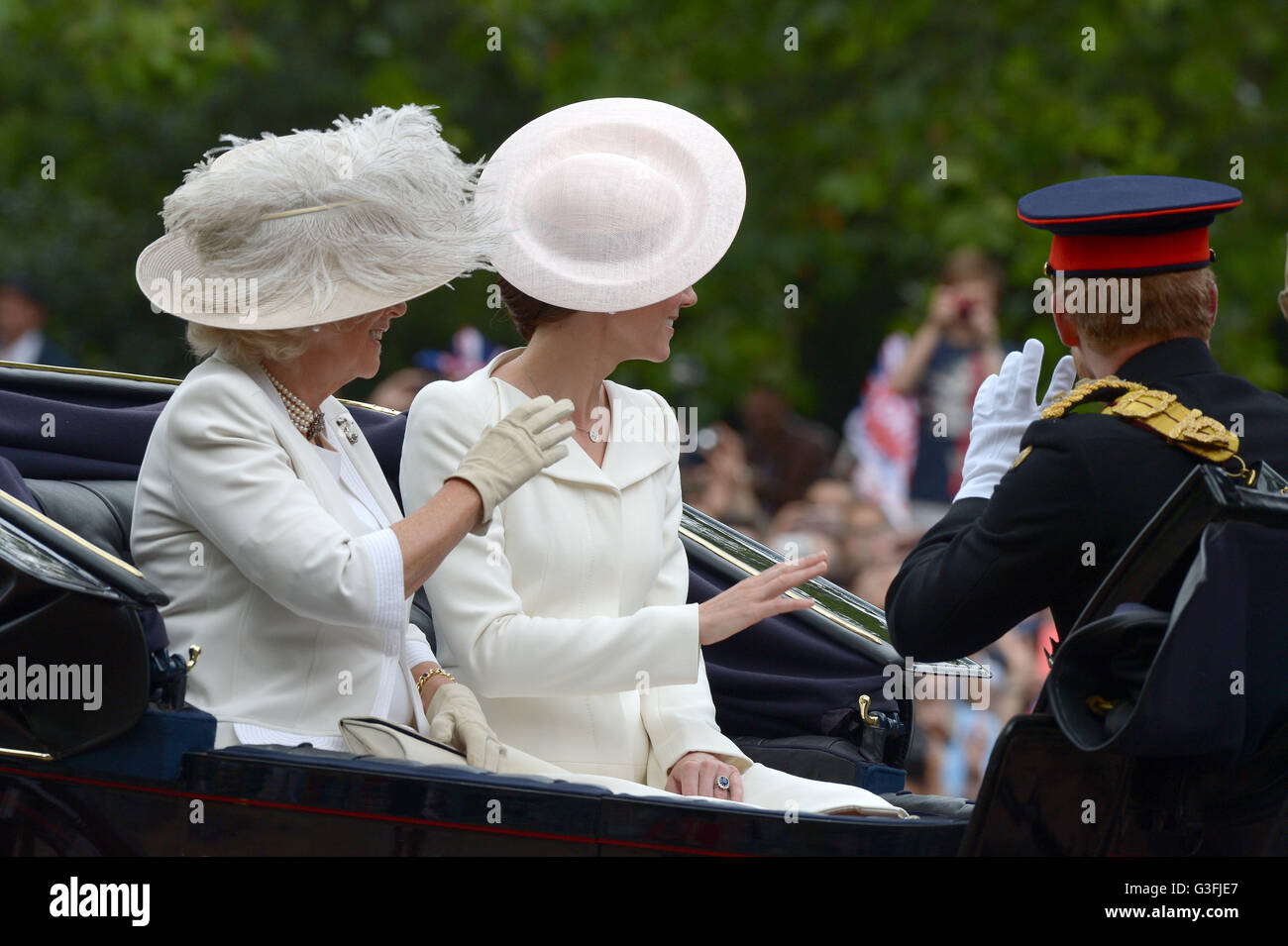 London, UK. 11th June, 2016. Camilla, Duchess of Cornwall, Catherine ...
