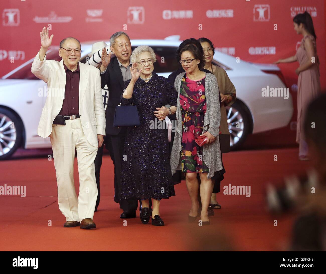Shanghai, China. 11th June, 2016. Chinese film artist Qin Yi (3rd L ...