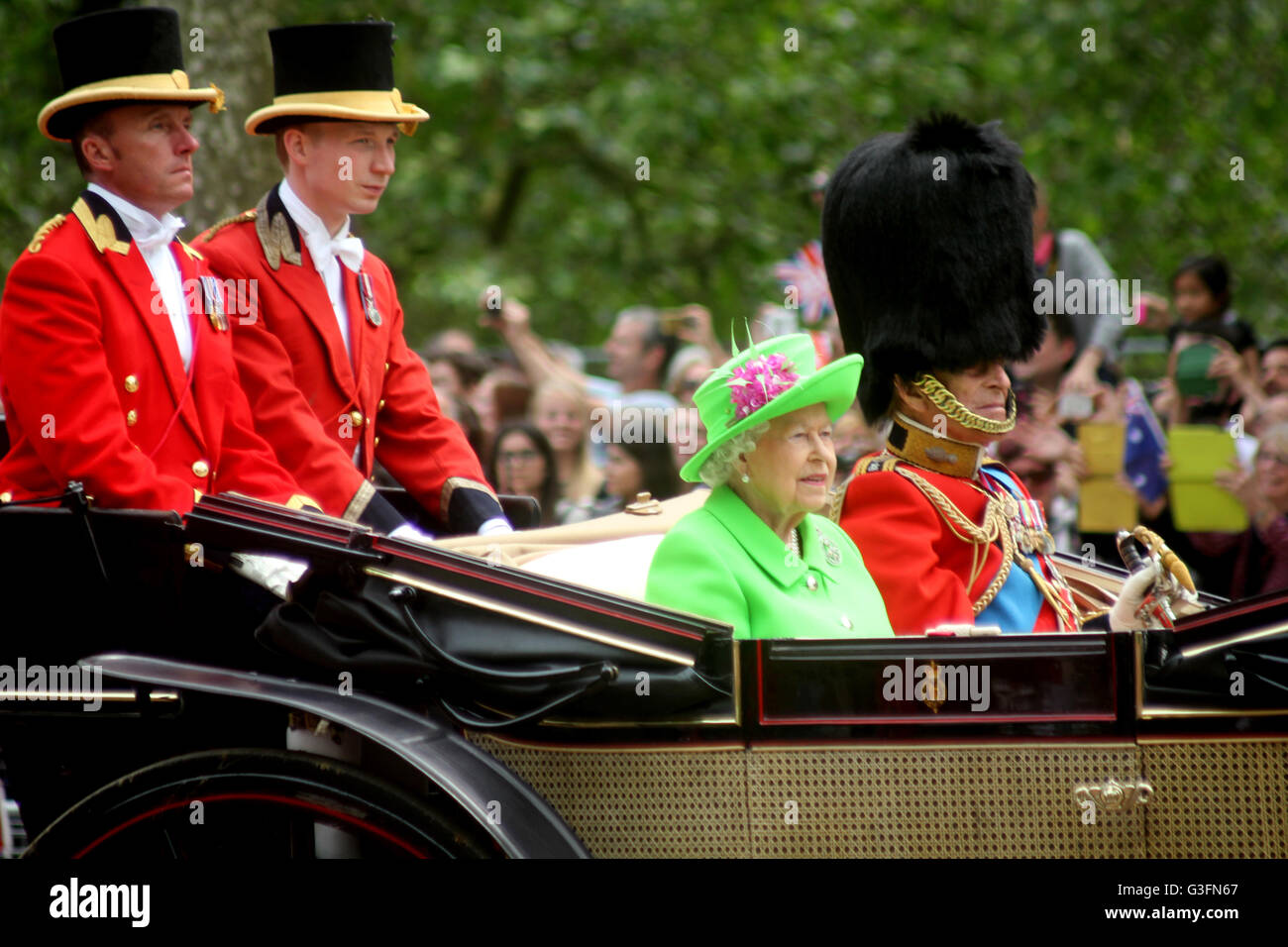 London, UK. 11th June, 2016. HM Queen Elizabeth II & HRH Prince Phillip ...