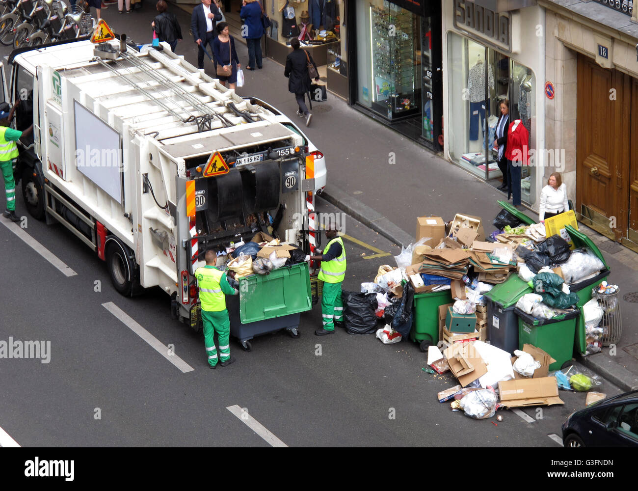 Paris, France. 11th June, 2016. Garbage collection after the strike, 11 ...