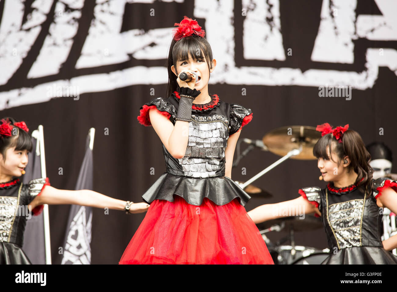 August 30, 2015 - Babymetal perform as special guests at day 3 of Leeds ...