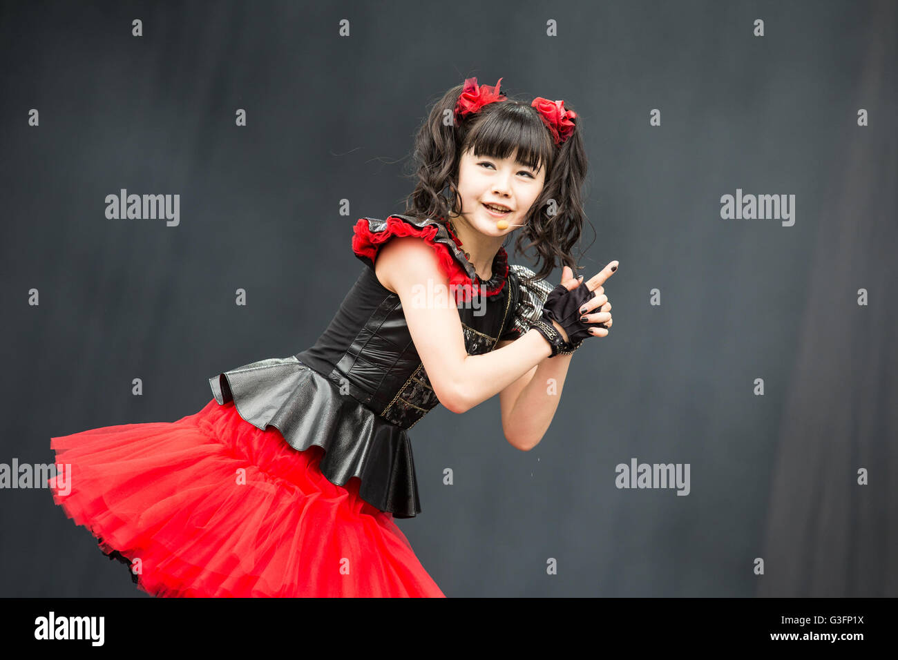 August 30, 2015 - Babymetal perform as special guests at day 3 of Leeds ...