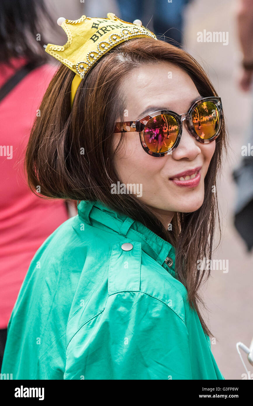 London, UK. 11th June, 2016. Queens 90th birthday was celebrated by the ...