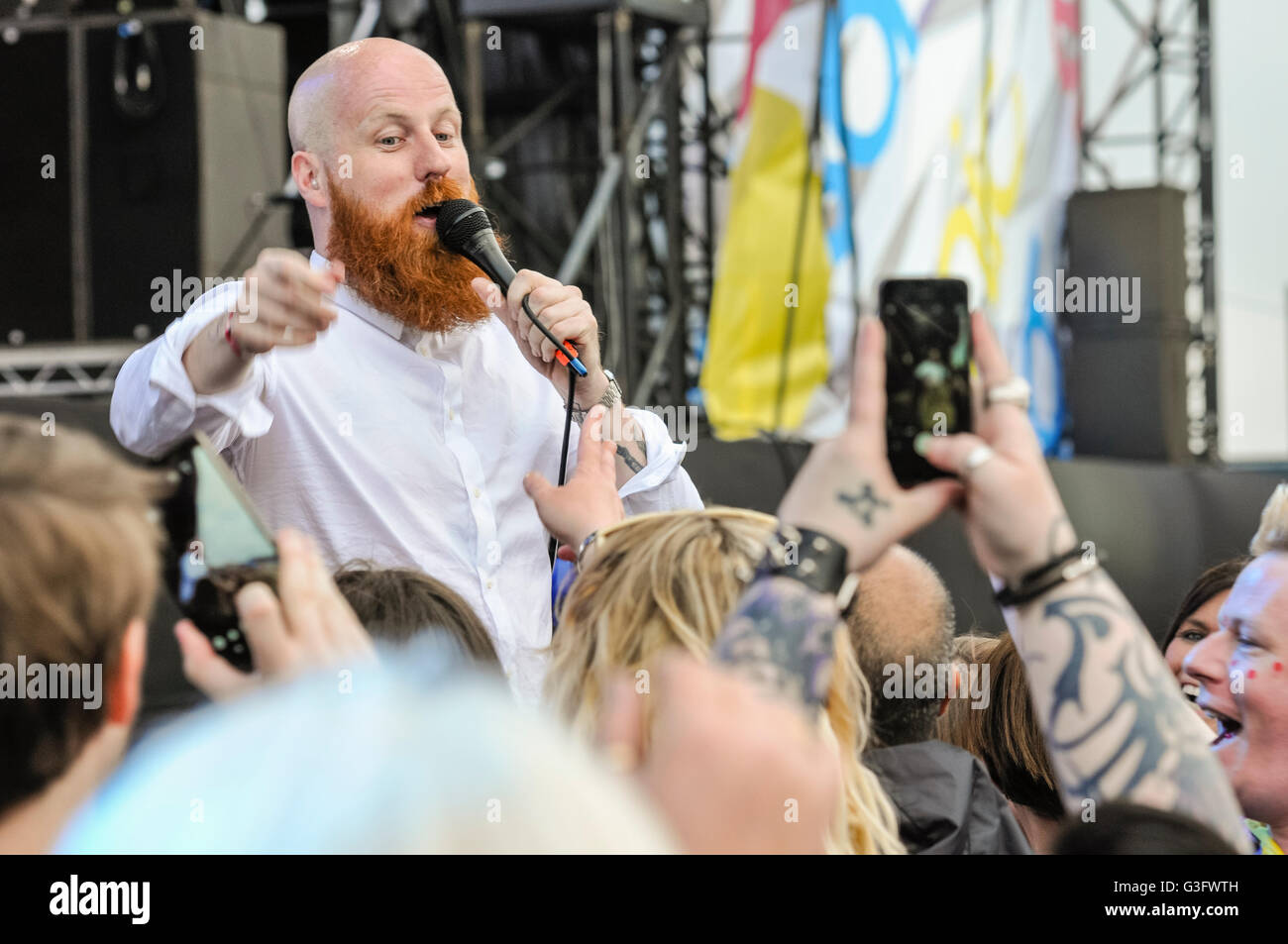 Belfast, Northern Ireland. 11 Jun 2016 - Michael Pope, the lead singer ...