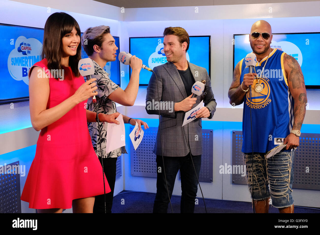 EDITORIAL USE ONLY Lilah Parsons, George Shelley, Dave Berry and Flo ...