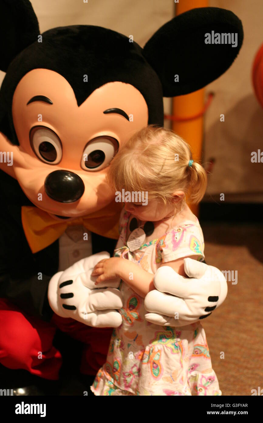 Little girls children kids excited Mickey Mouse Magic Kingdom, Disney ...