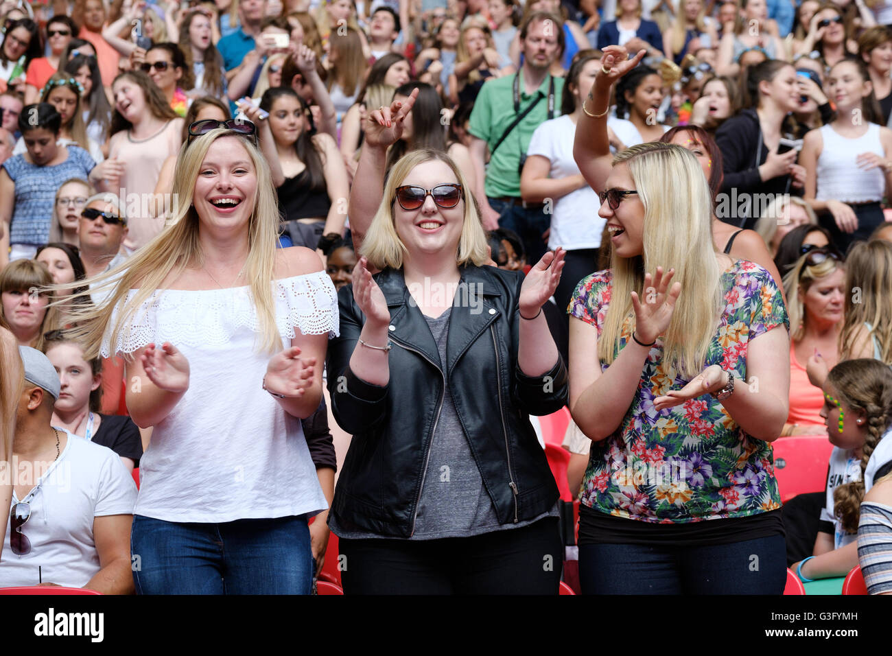 EDITORIAL USE ONLY Fans cheer during Capital's Summertime Ball with ...