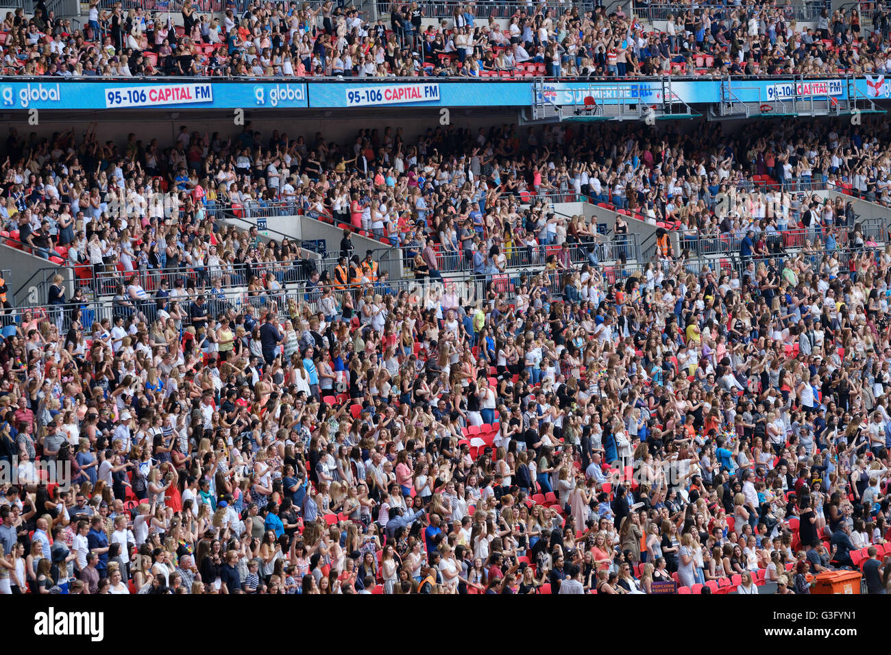 EDITORIAL USE ONLY General view of the crowd during Capital's ...