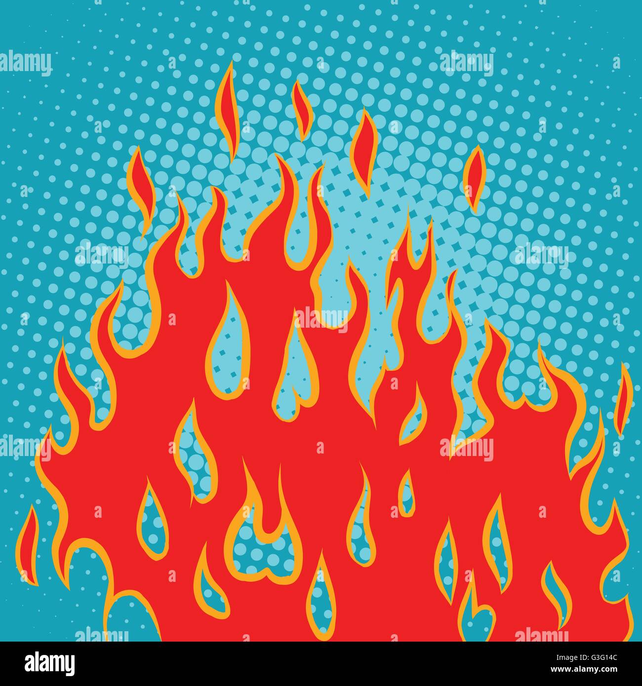 Fire red pop art Stock Vector Image & Art - Alamy