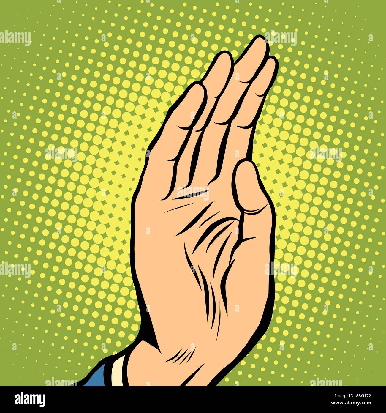 Hand palm pop art Stock Vector Image & Art - Alamy
