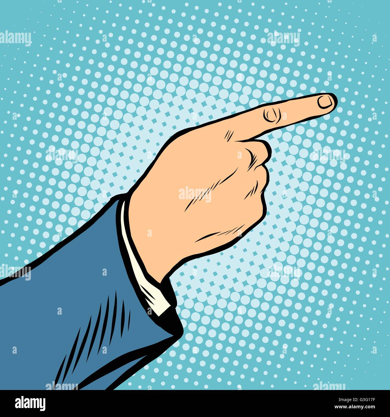 Male index finger pop art hi-res stock photography and images - Alamy