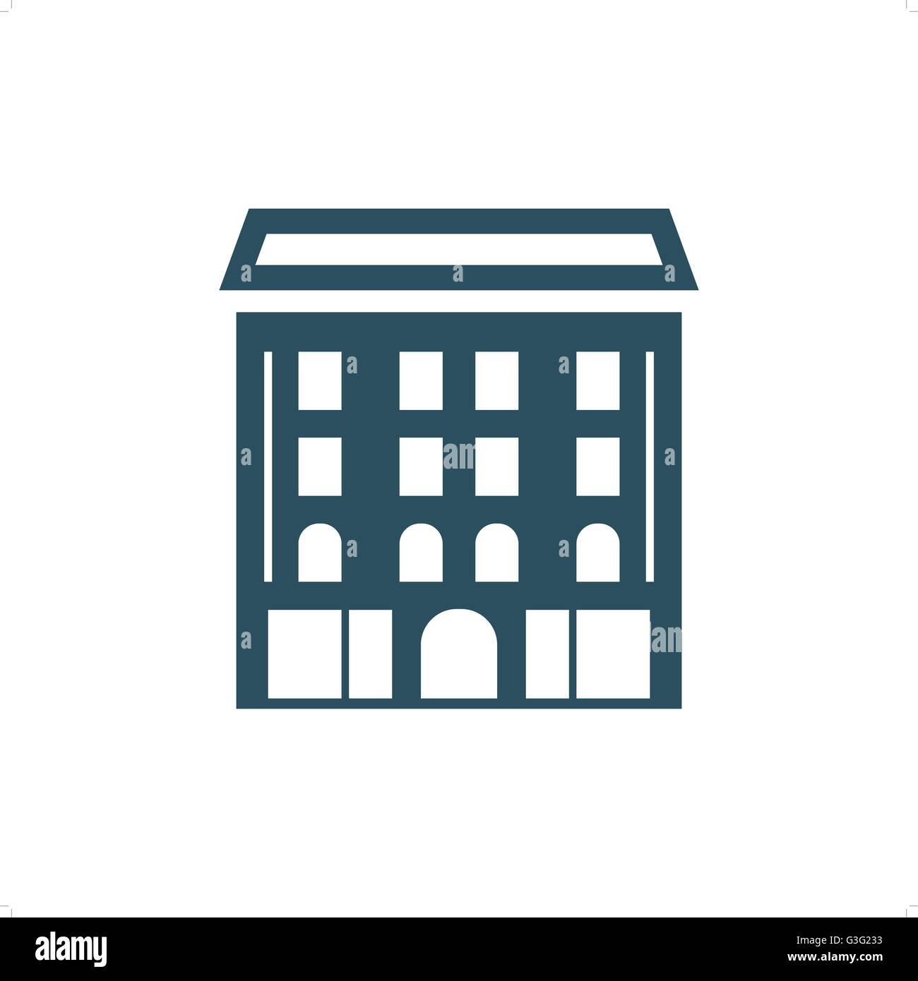 Academy building icon vector illustration isolated on white background ...