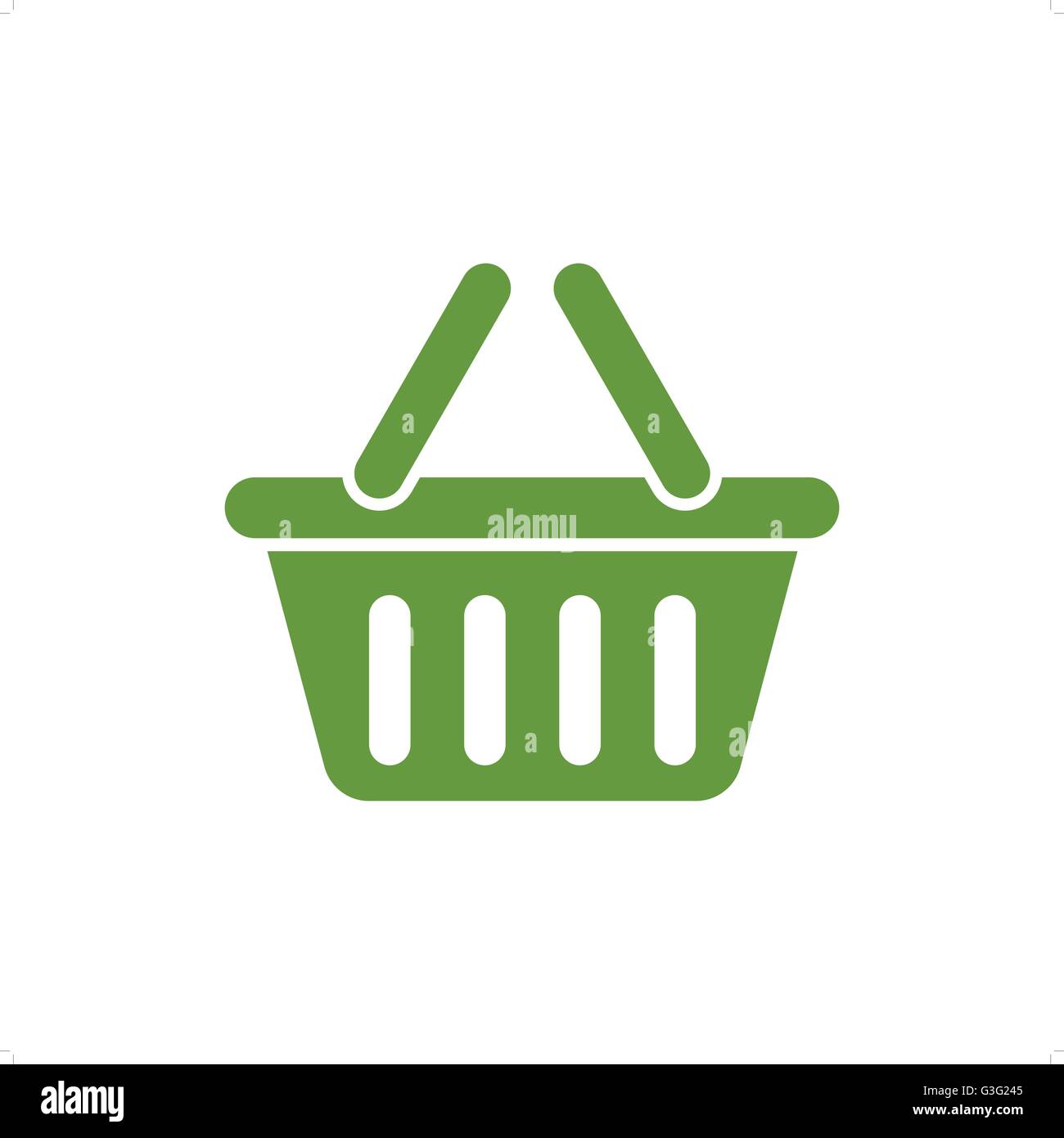 Green basket icon or logo on the white background Stock Vector Image ...