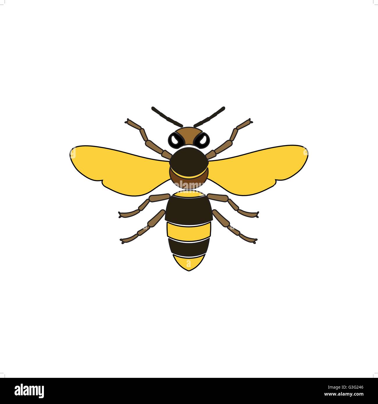 Bee cartoon style vector illustrations. Apiary vector symbols. Bee ...