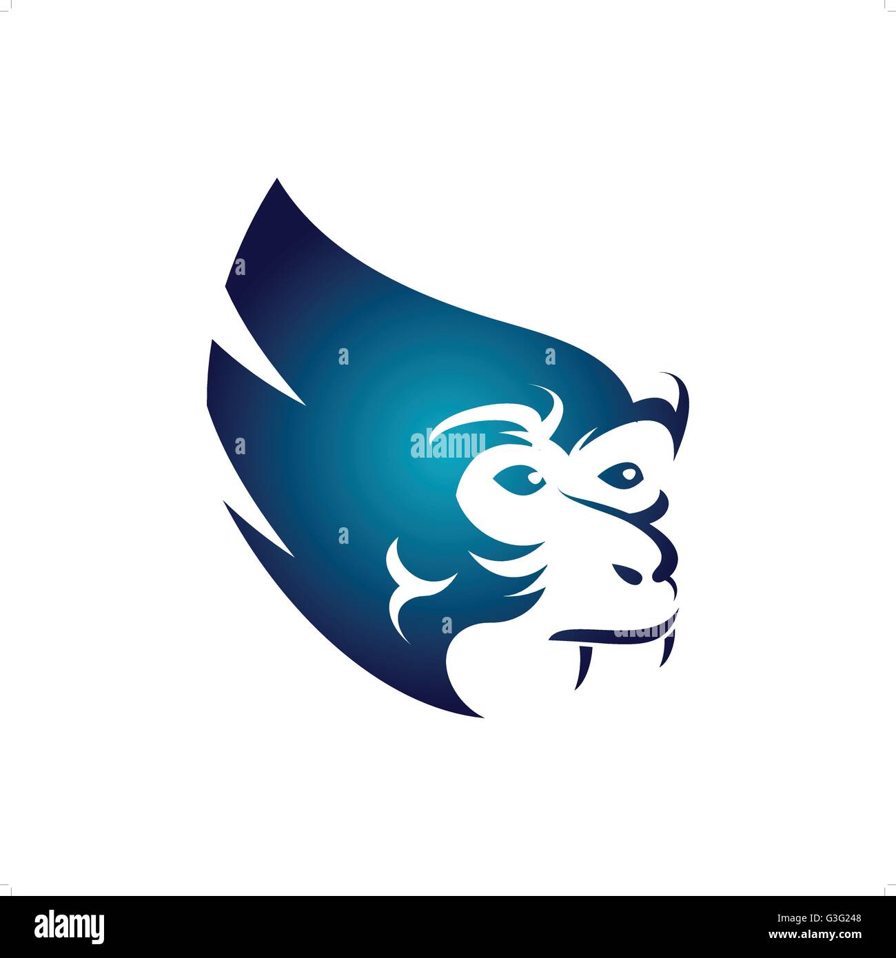 Yeti Bigfoot Head. Vector. Sasquatch. Abominable Snowman. Yeti Monster ...