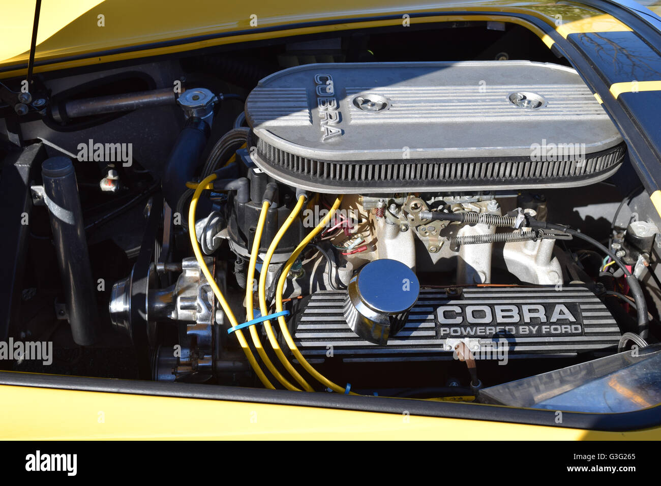 The engine in a Shelby Cobra car Stock Photo - Alamy