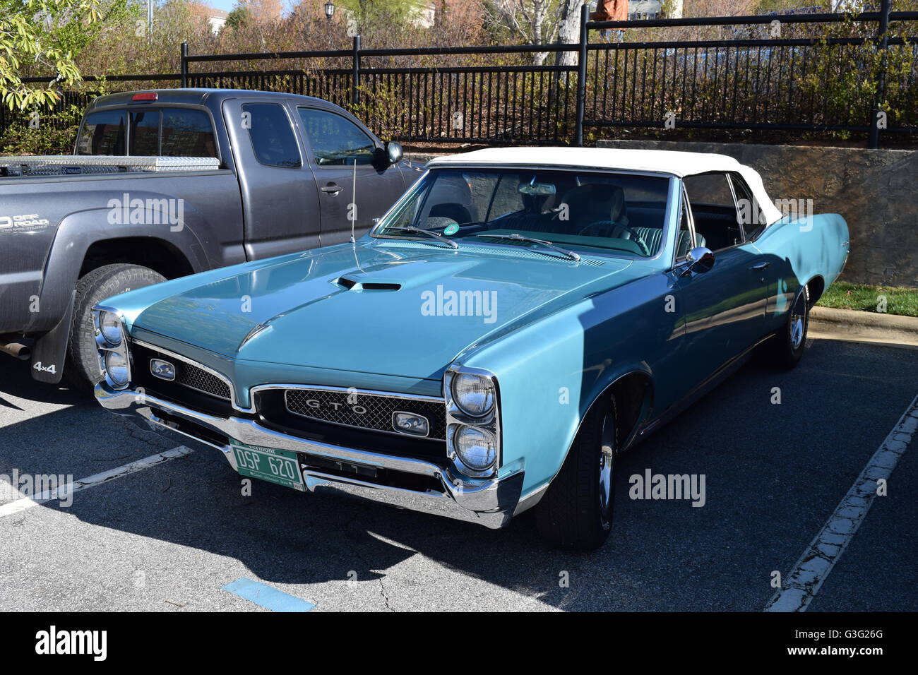 A Pontiac GTO Convertible at a local car show Stock Photo - Alamy