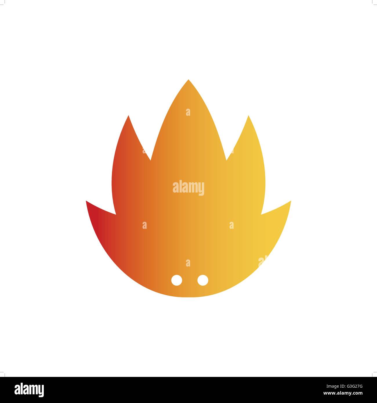 A cute red fire bug cartoon vector illustration isolated on the white ...
