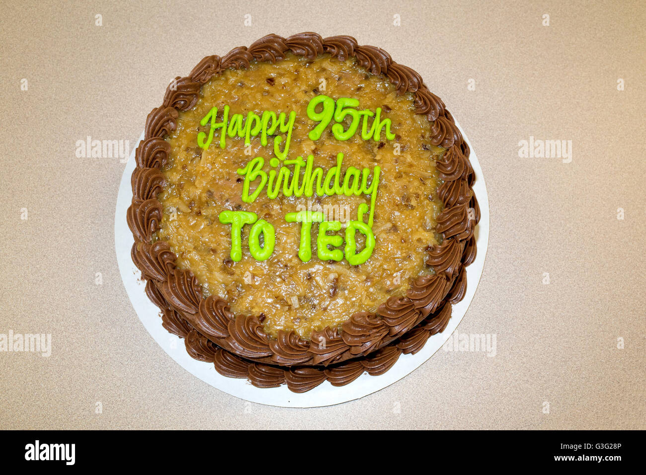 Teds 95th happy birthday cake hi-res stock photography and images - Alamy