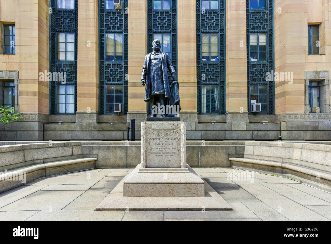 President Grover Cleveland Monument before Buffalo City Hall, the seat ...