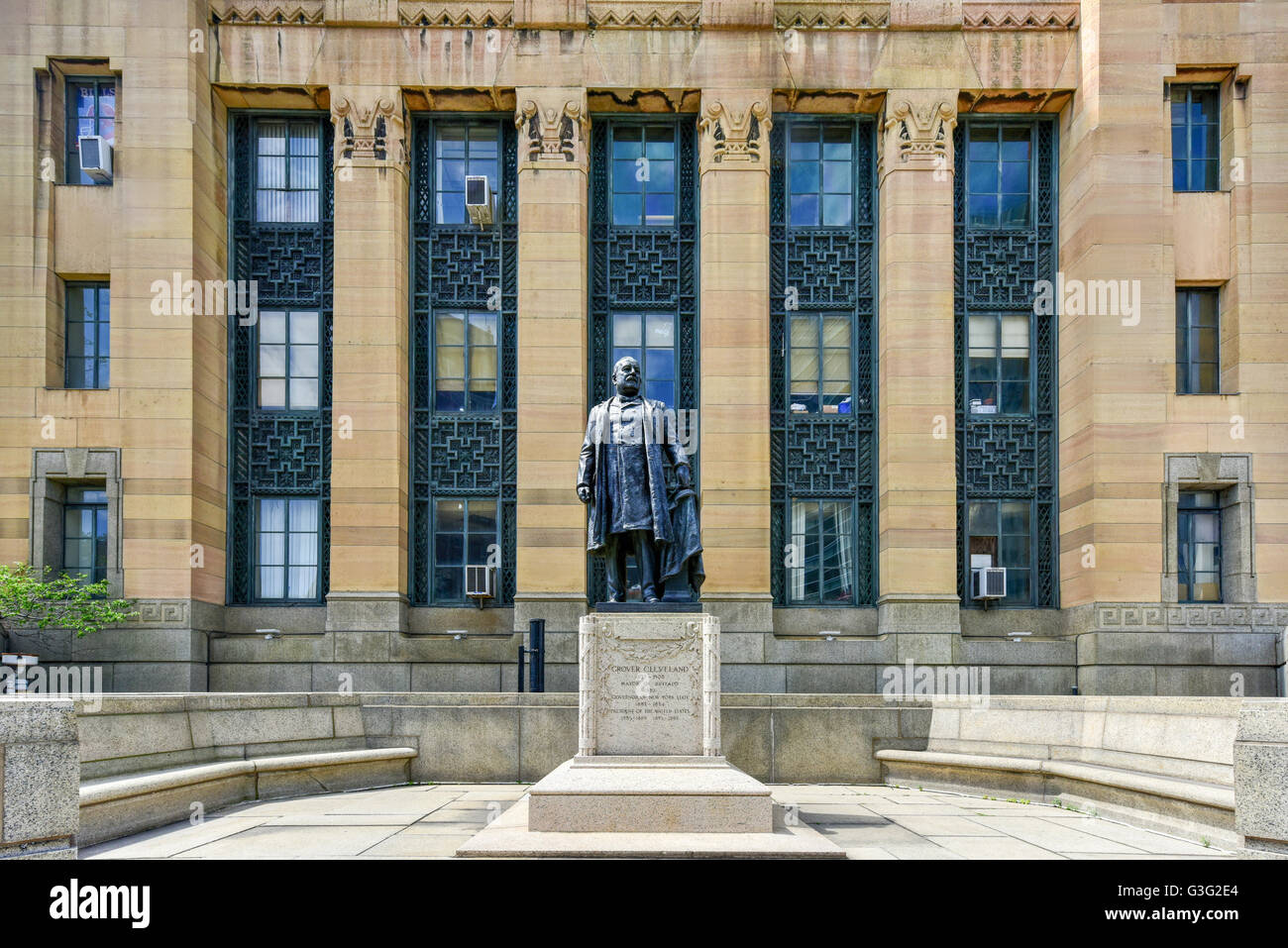 President Grover Cleveland Monument before Buffalo City Hall, the seat ...