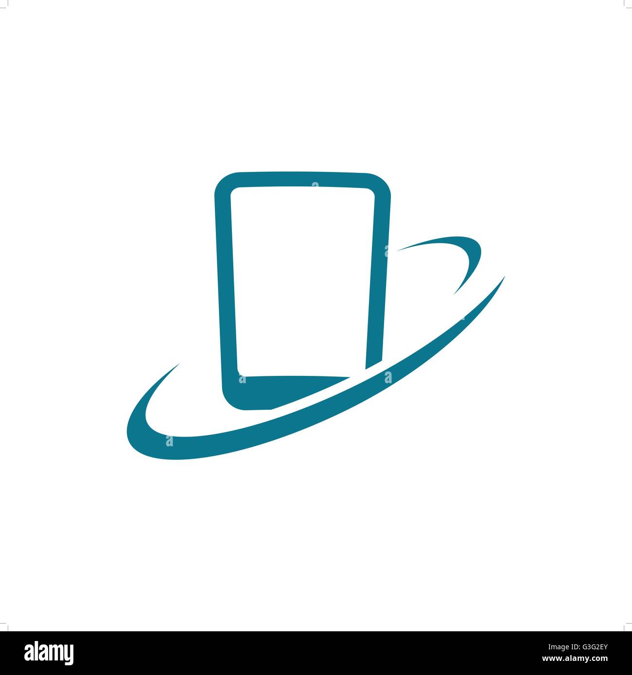 Stylized smartphone mobile communication icon vector illustration ...