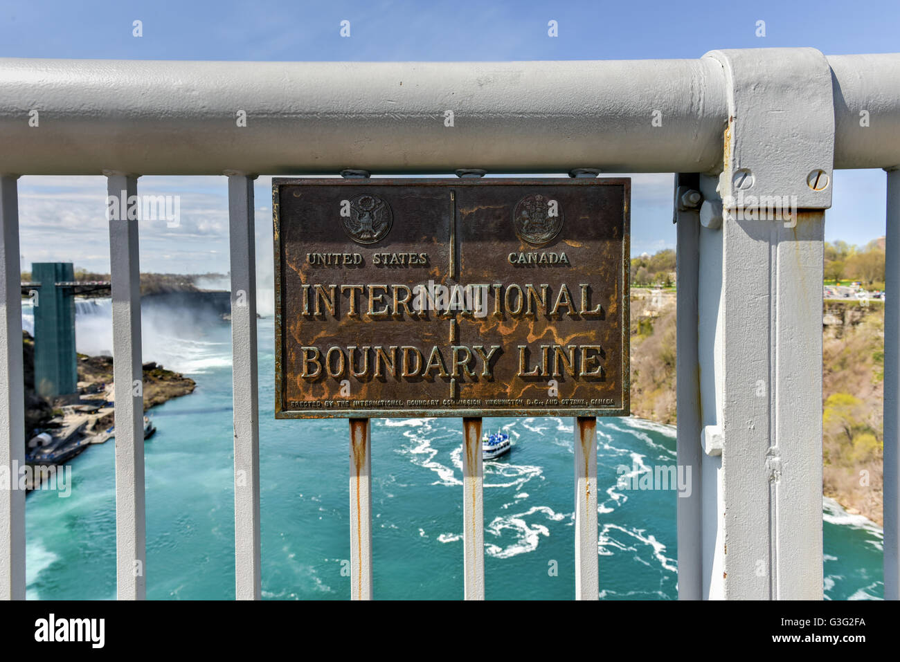 International Boundary Line between the United States and Canada on the ...