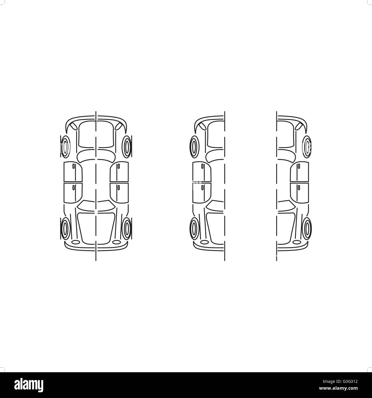 Line icon car parts vector illustration isolated on white background ...